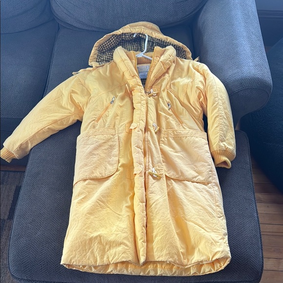 Jackets & Coats | Vintage Yellow Hooded Parka Coat | Poshmark